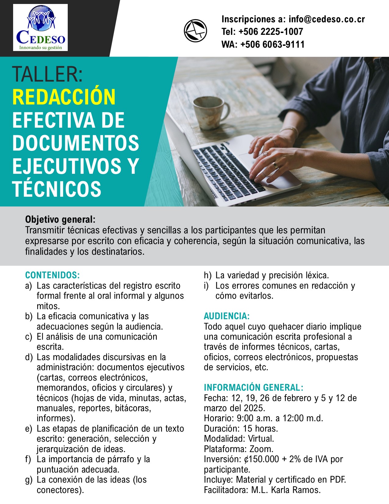 Cedeso - Redacción efectiva de documentos ejecutivos y técnicos